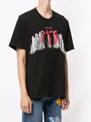 DOUBLET Embroidered Fringed T-shirt
