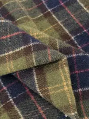 Barbour Tartan Knitted Scarf - Green