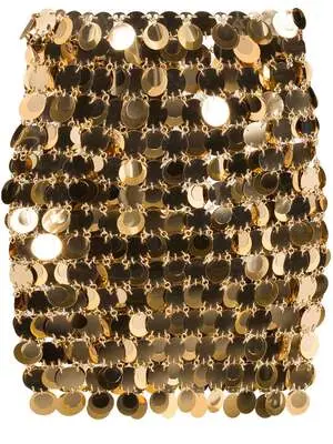 Rabanne Sequin-embellished Mini Skirt - Gold