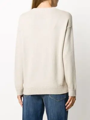 Brunello Cucinelli Sequin Details Jumper - Neutrals