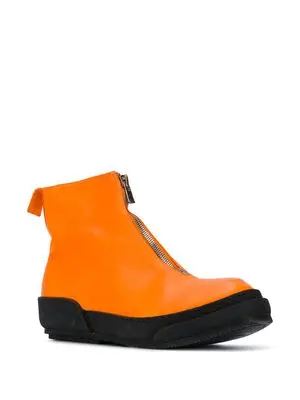 Guidi Color-block Front-zip Boots