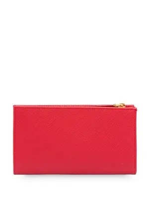 Prada Saffiano Bi-fold Wallet - Red