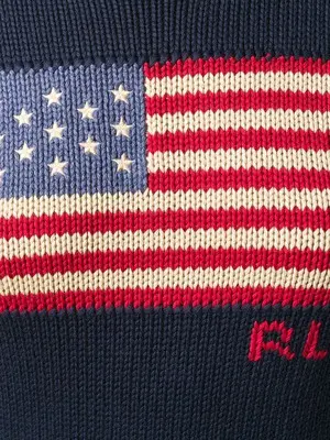Polo Ralph Lauren Crew Neck U.s.a. Flag Jumper