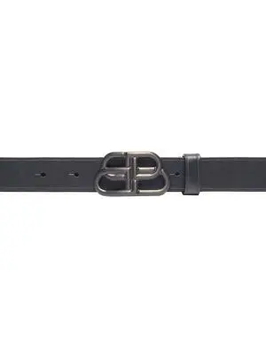 Balenciaga Bb Thin Leather Belt