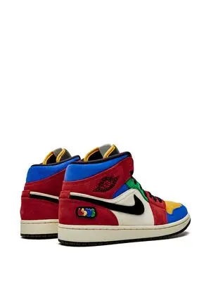 JORDAN X Blue The Great Air 1 Mid Fearless Sneakers - Red