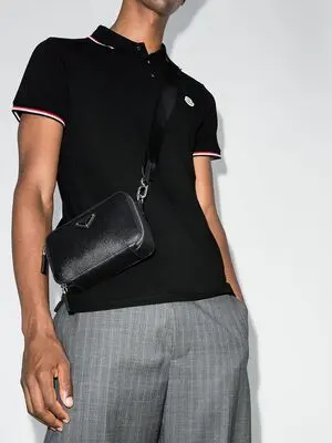 Moncler Mother-of-pearl Trim Polo Shirt