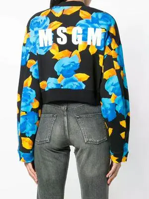 MSGM Cropped Jersey Sweater