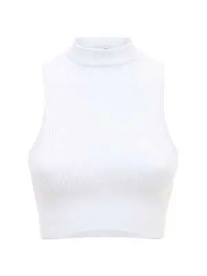 Vaara Una True Knit Crop Top - White