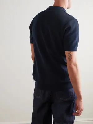 Sunspel Slim-fit Cotton-piqué Polo Shirt - Blue