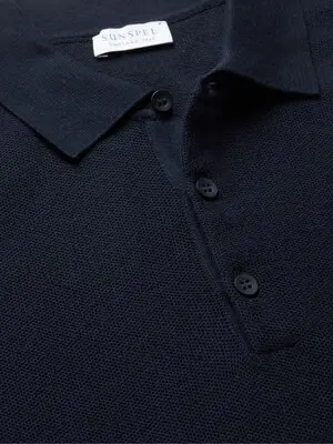 Sunspel Slim-fit Cotton-piqué Polo Shirt - Blue