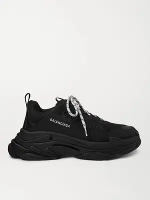 Balenciaga Triple S Mesh, Faux Nubuck And Faux Leather Sneakers