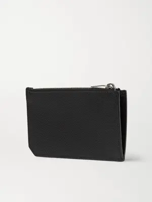 Saint Laurent Pebble-grain Leather Cardholder - Black