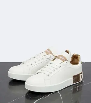Dolce & Gabbana Portofino Leather Sneakers