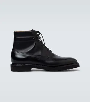 John Lobb Alder Leather Lace-up Boots - Black