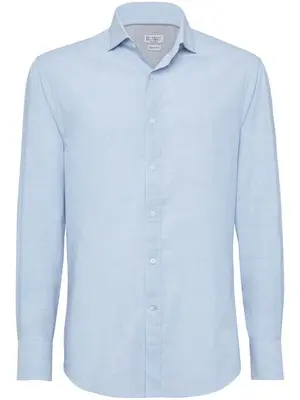 Brunello Cucinelli Long-sleeve Cotton Shirt