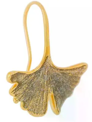 AURÉLIE BIDERMANN Ginkgo Leaf Drop Earrings - Gold