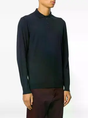 DRUMOHR Long-sleeve Polo Shirt - Blue