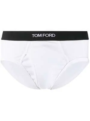 TOM FORD Logo Waistband Briefs - White