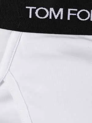 TOM FORD Logo Waistband Briefs - White