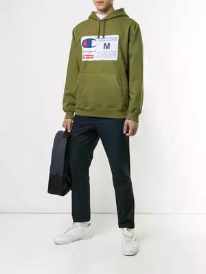 Supreme X Champion Label Hoodie - Green