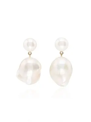 Sophie Bille Brahe Sophie Bille Brahe 14kt Gold Venus Pearl Drop Earrings Yellow Gold