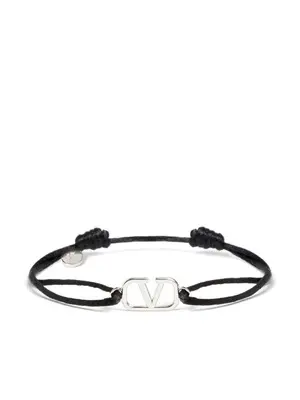 Valentino Garavani Vlogo Signature Cord Bracelet - Black