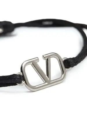 Valentino Garavani Vlogo Signature Cord Bracelet - Black