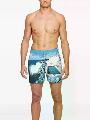 Orlebar Brown Bulldog Hulton Print Swim Shorts - Blue