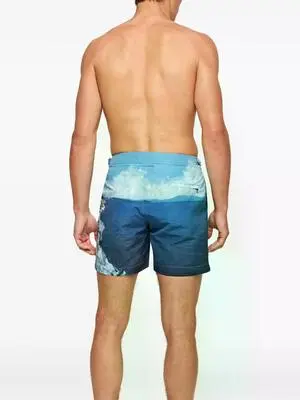 Orlebar Brown Bulldog Hulton Print Swim Shorts - Blue