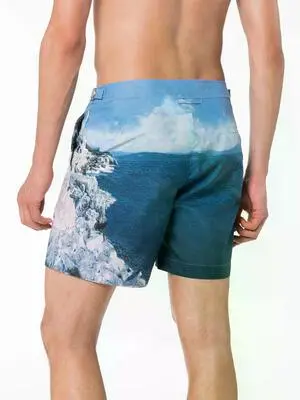 Orlebar Brown Bulldog Hulton Print Swim Shorts - Blue