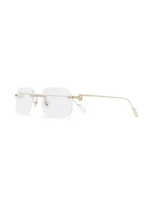 Cartier Rimless Square Shaped Glasses