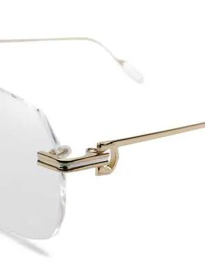 Cartier Rimless Square Shaped Glasses