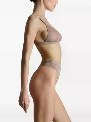 MAISON CLOSE Corps À Corps Mesh Thong - Neutrals