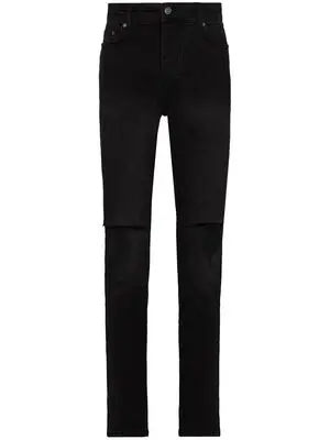 Ksubi Chitch Krow Krushed Slim-fit Jeans - Black