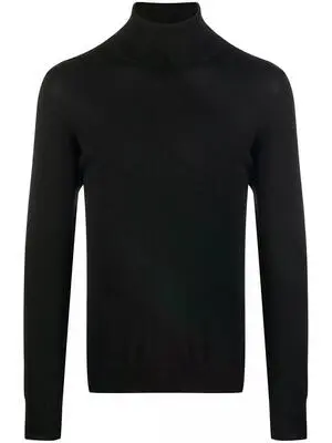FILERIA Ribbed Roll-neck Jumper - Black