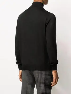 FILERIA Ribbed Roll-neck Jumper - Black