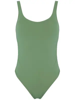 AMIR SLAMA Cut-out One Piece Swimsuit - Green