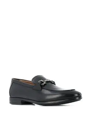 FERRAGAMO Ree Leather Loafers - Black
