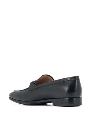 FERRAGAMO Ree Leather Loafers - Black