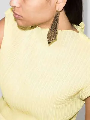 Rabanne Tone Chain Mesh Earrings - Gold