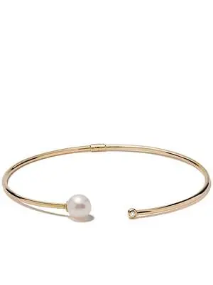 Yoko London 18kt Yellow Freshwater Pearl And Diamond Necklace - Gold