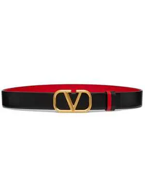 Valentino Garavani 30mm Vlogo Signature Reversible Belt - Black