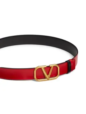 Valentino Garavani 30mm Vlogo Signature Reversible Belt - Black