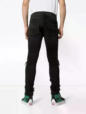 Amiri Mx1 Patch Distressed Slim-leg Jeans