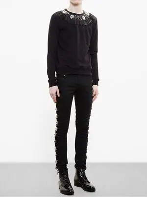 Saint Laurent Concho Detail Sweatshirt