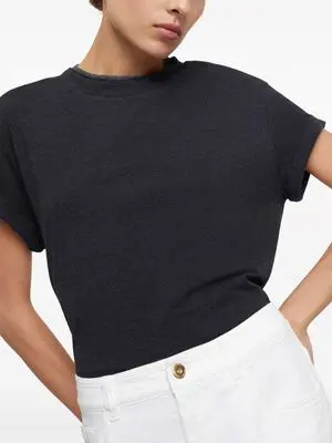 Brunello Cucinelli Keyhole Detail T-shirt - Grey