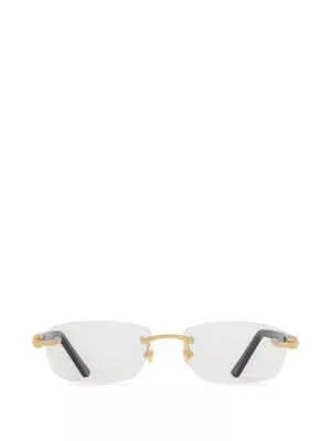 Cartier Rectangle-frame Glasses - Black