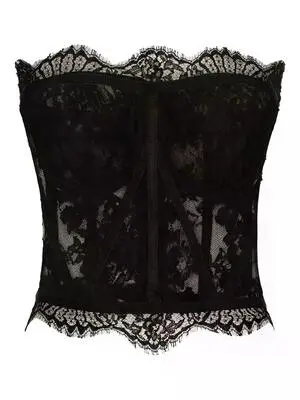 Dolce & Gabbana Chantilly Lace Bustier - Black