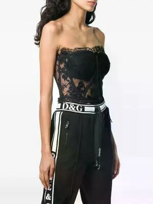 Dolce & Gabbana Chantilly Lace Bustier - Black