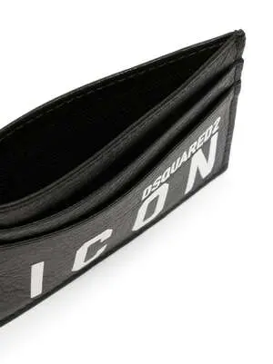 Dsquared2 Icon Logo-print Leather Card Holder